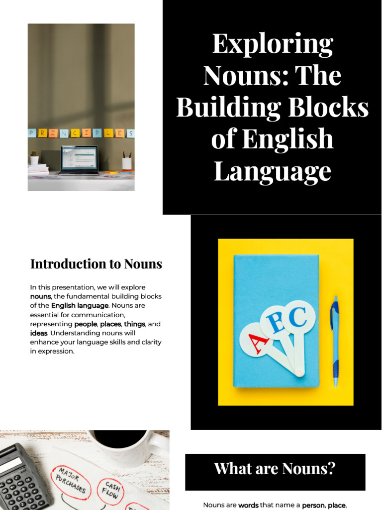 Slidesgo Exploring Nouns The Building Blocks of English Language ...