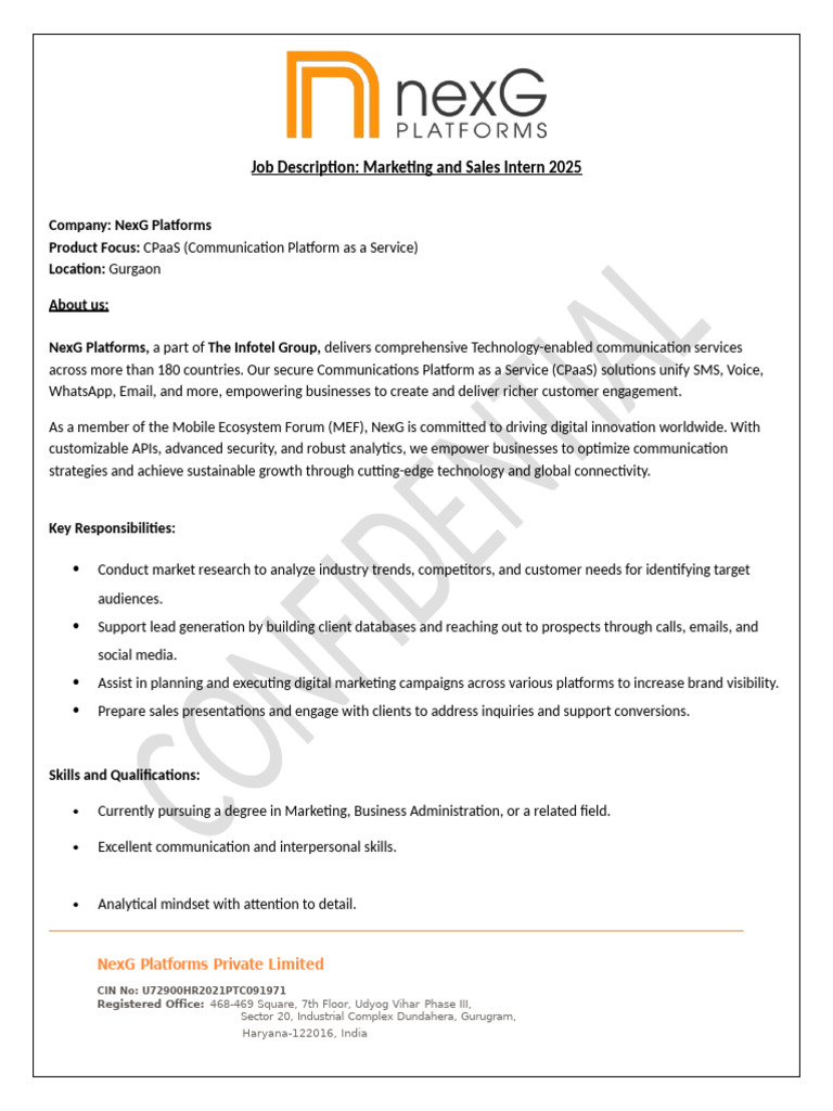 NexG - JD Summer Internship 03 | PDF | Digital Marketing | Analytics