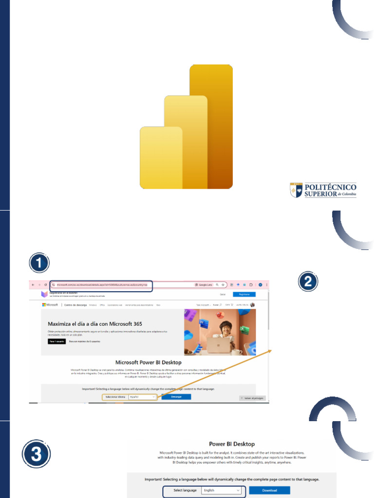 Instrucciones Descarga de Power Bi Desktop | PDF | Software de la ...