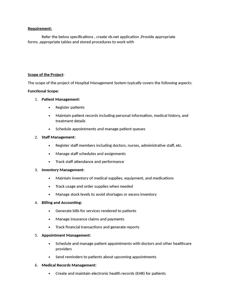 Case Study Hospital Management System | PDF | Electronic Health Record ...