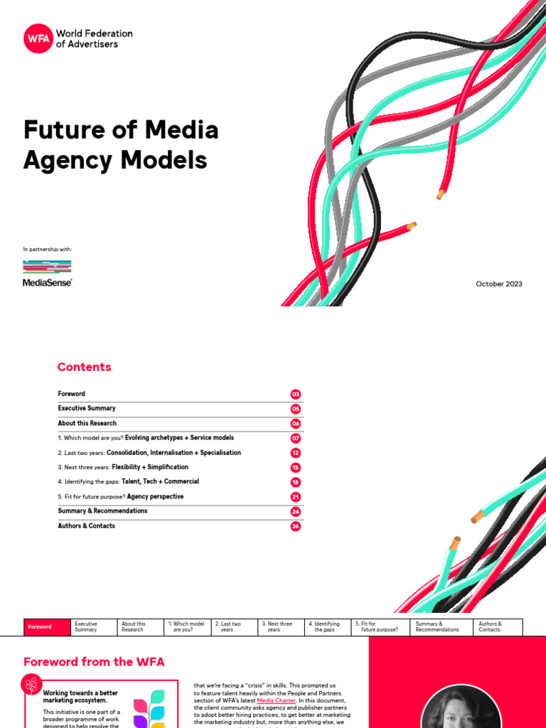 Wfa The Future of Media Agency Models Arastirmasi PDF | PDF | Brand ...