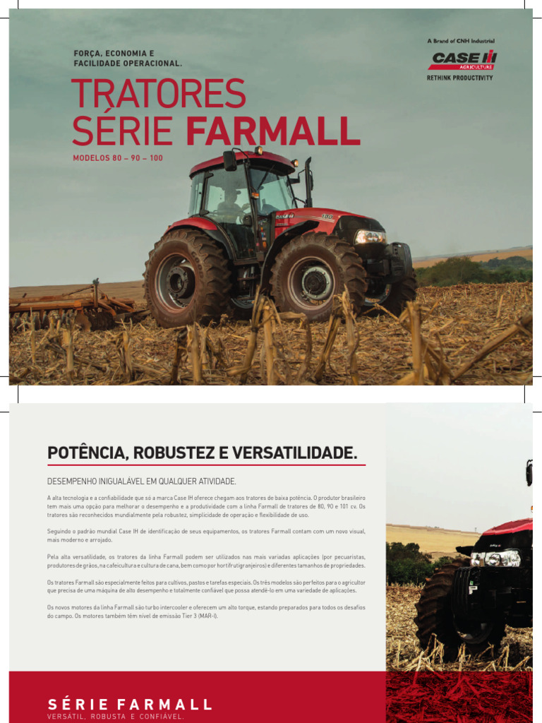 CIH Folheto Tecnico Farmall | PDF | Trator | Freio