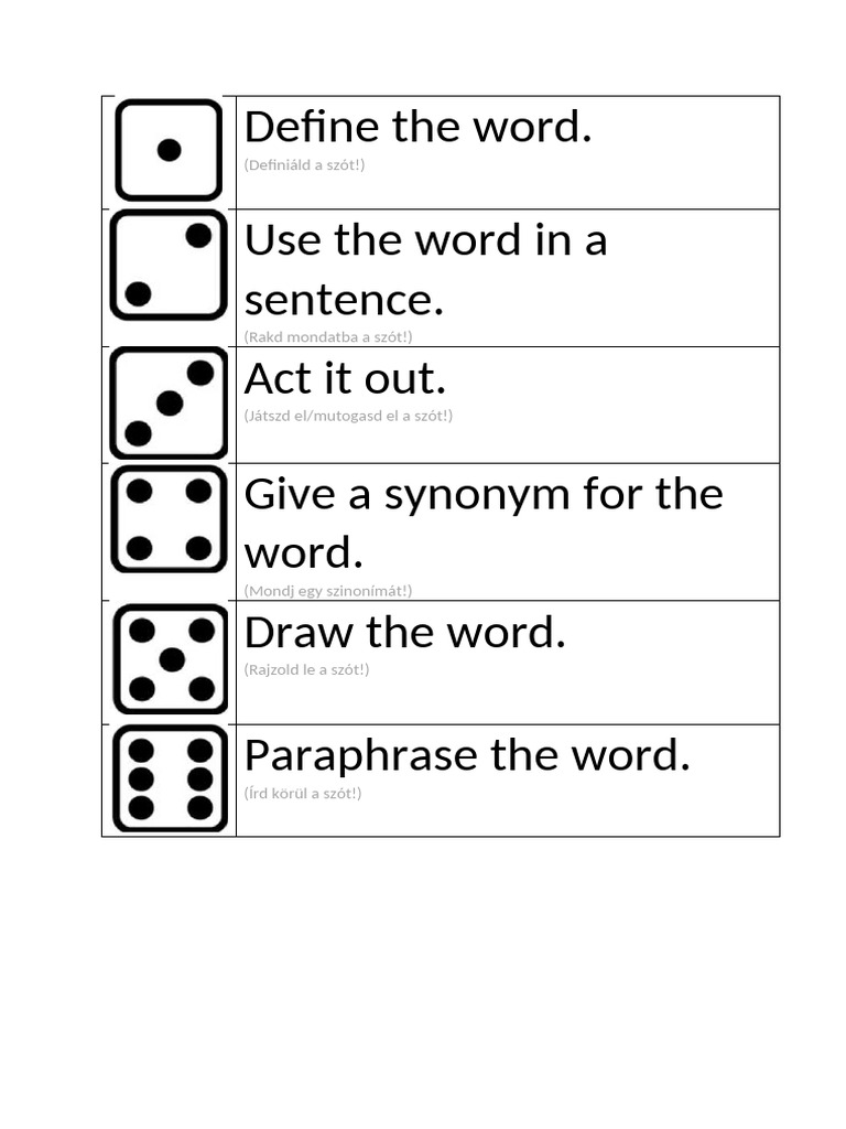 Roll A Word | PDF