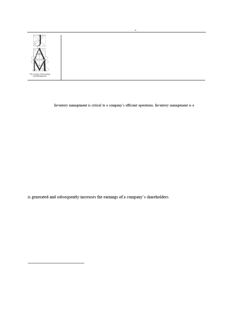 3 Inventory | PDF | Inventory | Lean Manufacturing