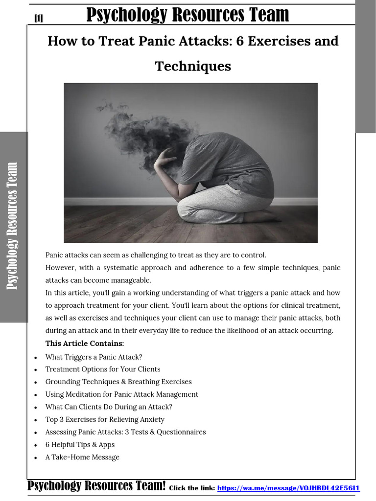 How To Treat Panic Attacks 6 Exercises and Techniques | PDF | Panic ...
