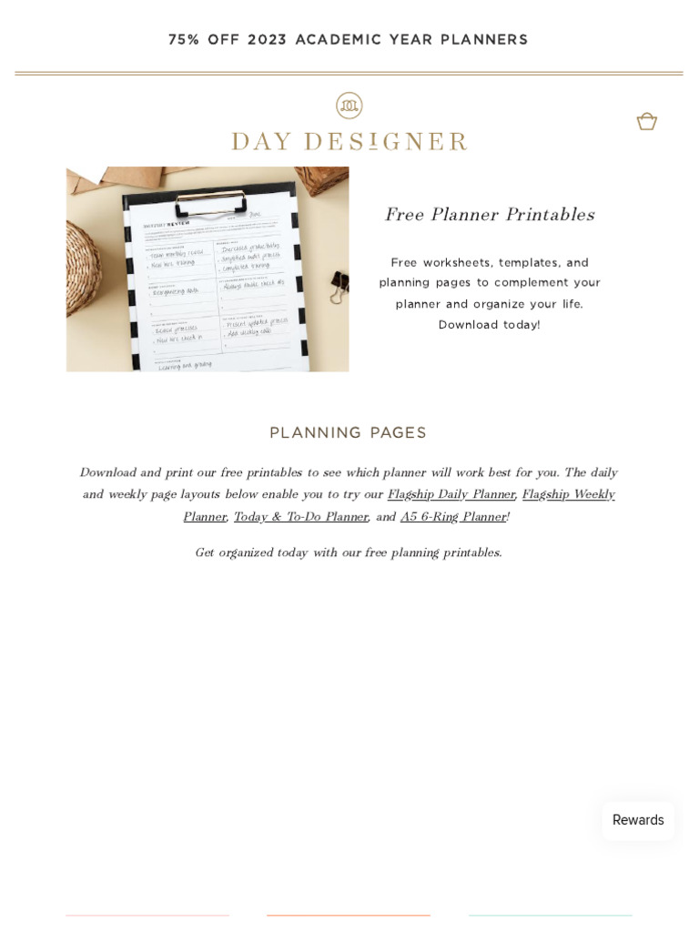 Free Day Designer Planner Printables | PDF | Career & Growth | Art