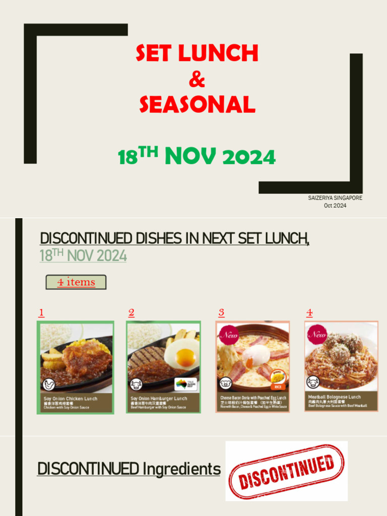 Saizeriya Singapore: New Set Lunch Menu | PDF | Mediterranean Cuisine ...