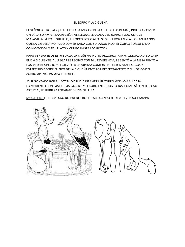 El Zorro y La Cigüeña | PDF