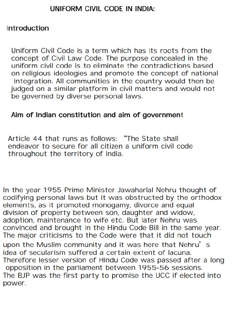 Komal Kumari (LLM) On UCC | PDF