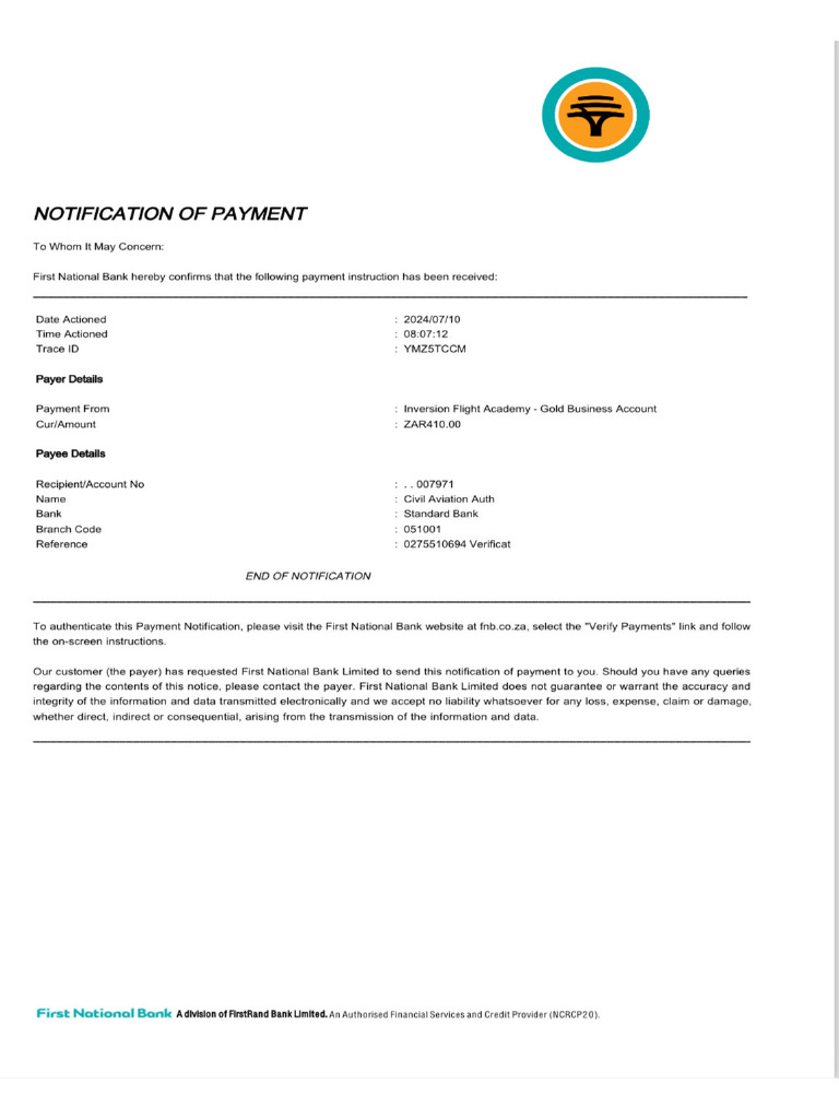 Sacaa Payment Receipt | PDF