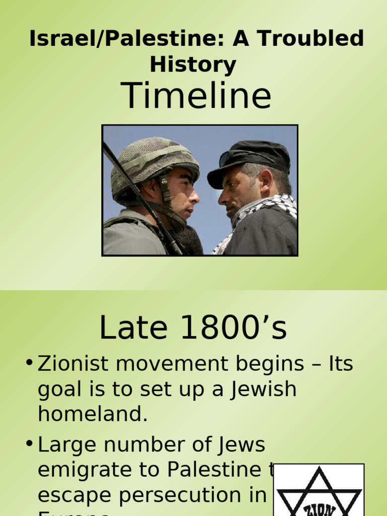 Israel Palestine A Troubled History Timeline | PDF | Israel | World ...