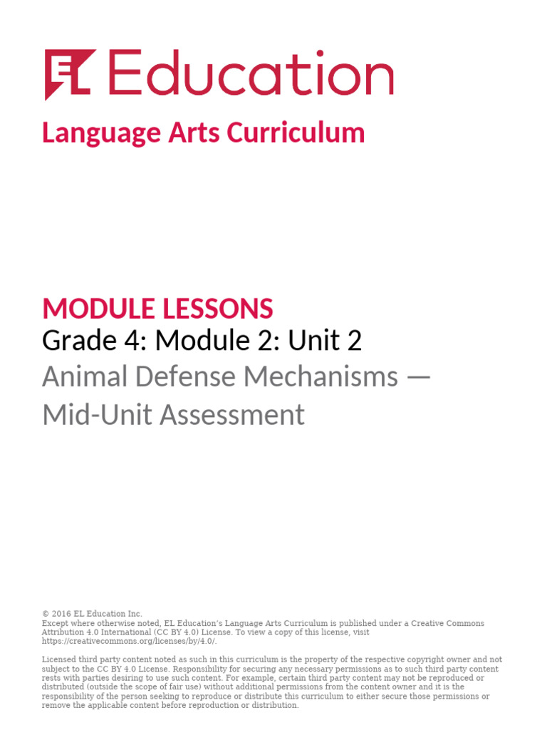 G4m2u2 - Modulelessons - Mid Unit 2 Assessment 0224 | PDF | Predation