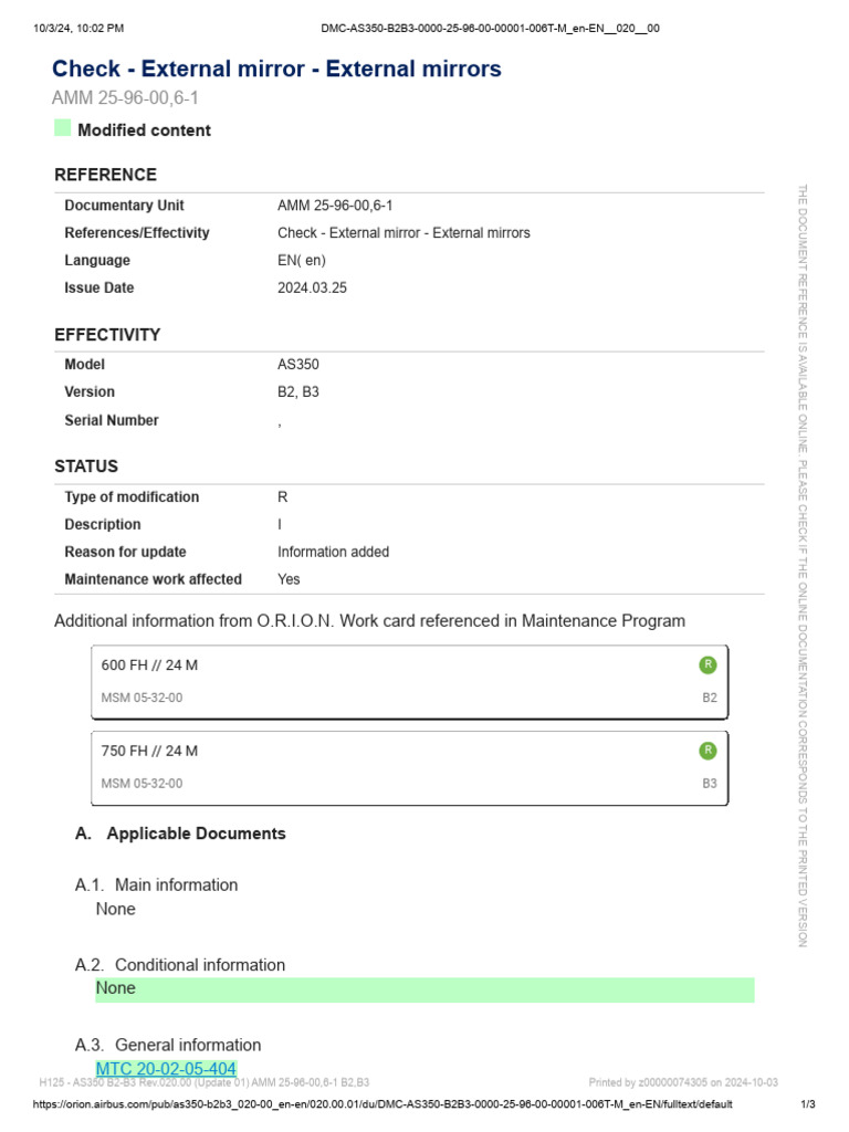 Check - External Mirror - External Mirrors: Modified Content Reference | PDF
