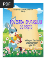 Corciovei Proiect Didactic Povestea Iepurasului de Paste PDF | PDF