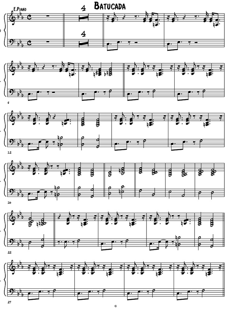 Batucada - Electric Piano | PDF