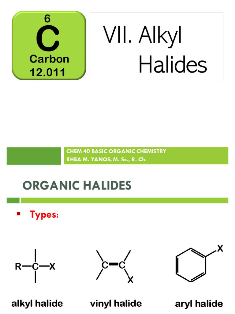 VII. Alkyl Halides | PDF