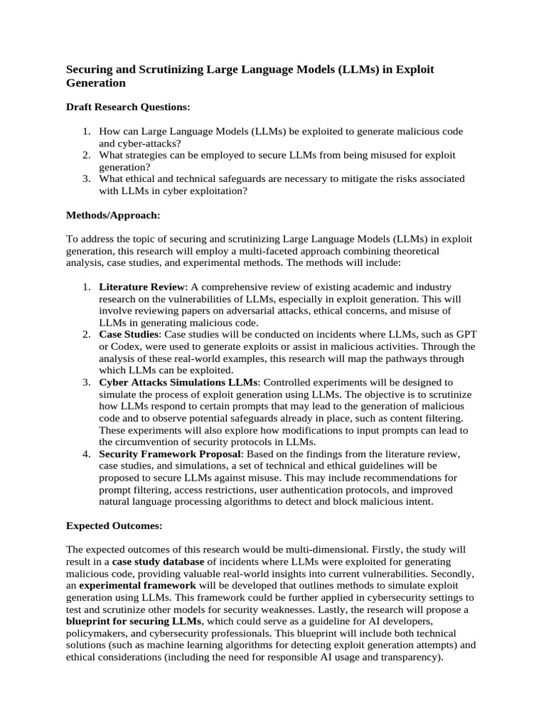 Securing and Scrutinizing Large Language Models | PDF | Computer Security | Security
