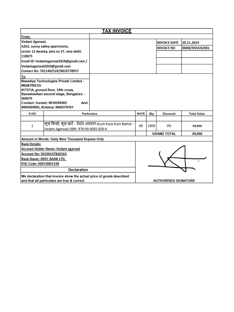 Vedant - 1000 Copies | PDF