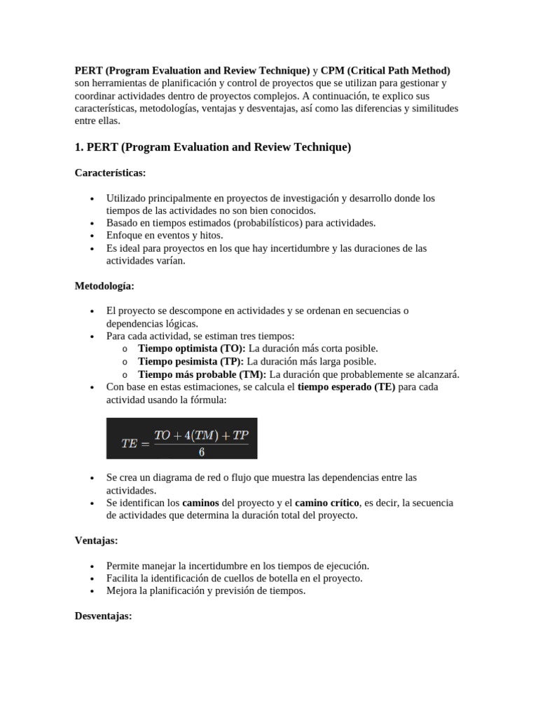 Ejemplos de Ejercicios Metodos Pert y CPM | PDF | Informática