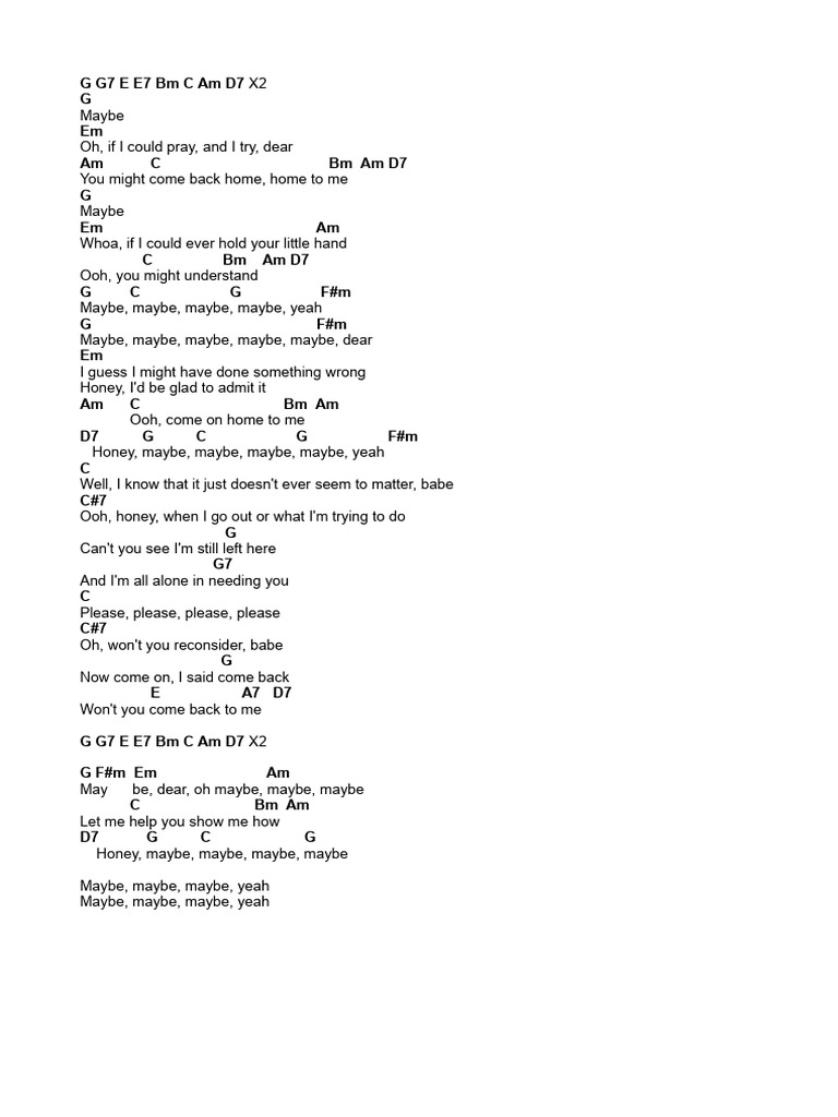 Janis Joplin - Maybe (Chords) | PDF