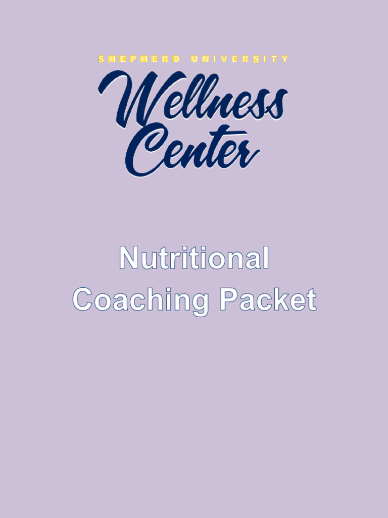 Nutritional Coaching Packet | PDF | Clinical Medicine | Medical Specialties