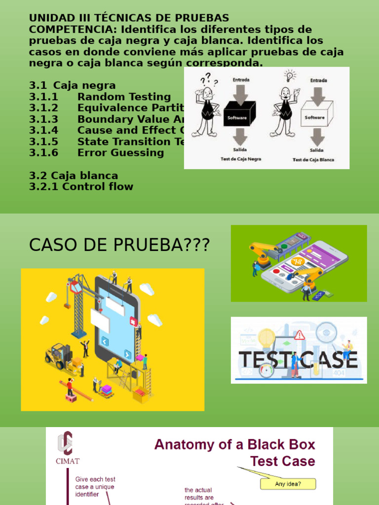 Unidad Iii Técnicas de Pruebas | PDF | Software | Caso de uso
