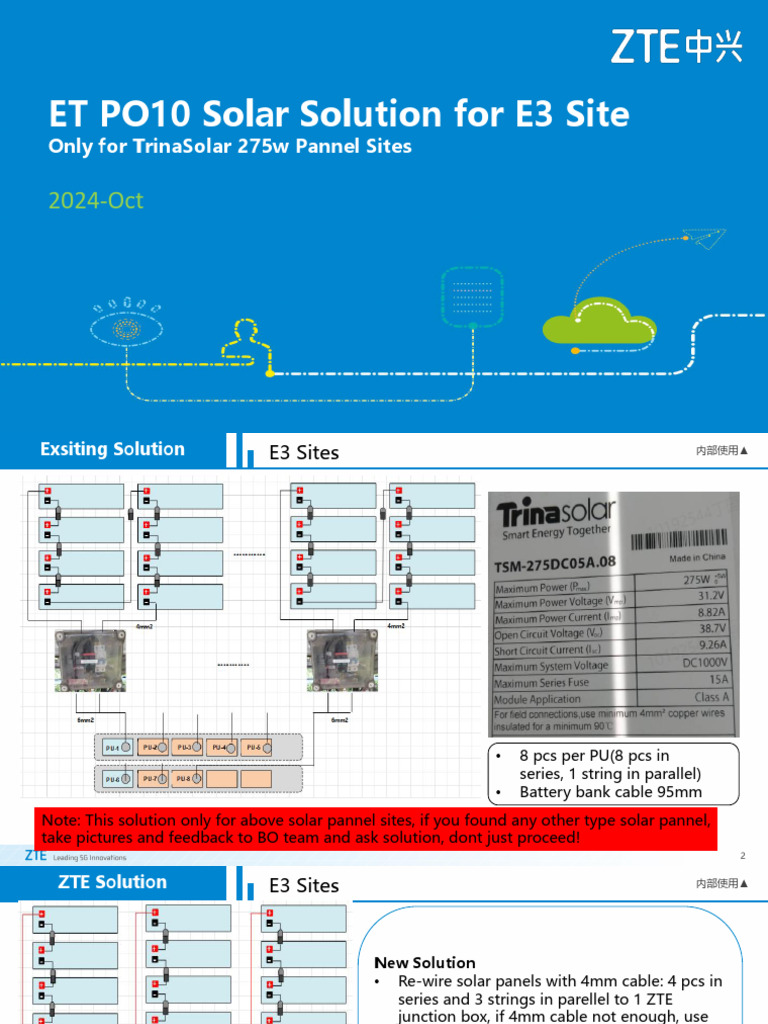 PO10 Solar Solution For E3 Site | PDF | Electric Power | Electronics