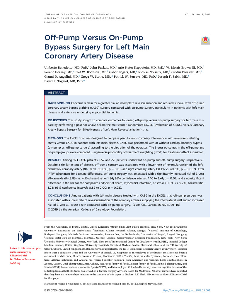 CRM Con Sin CEC | PDF | Coronary Artery Bypass Surgery | Medical Procedures