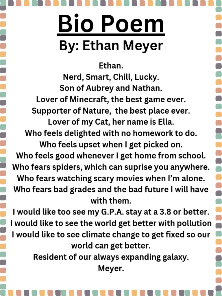 Bio Poem | PDF