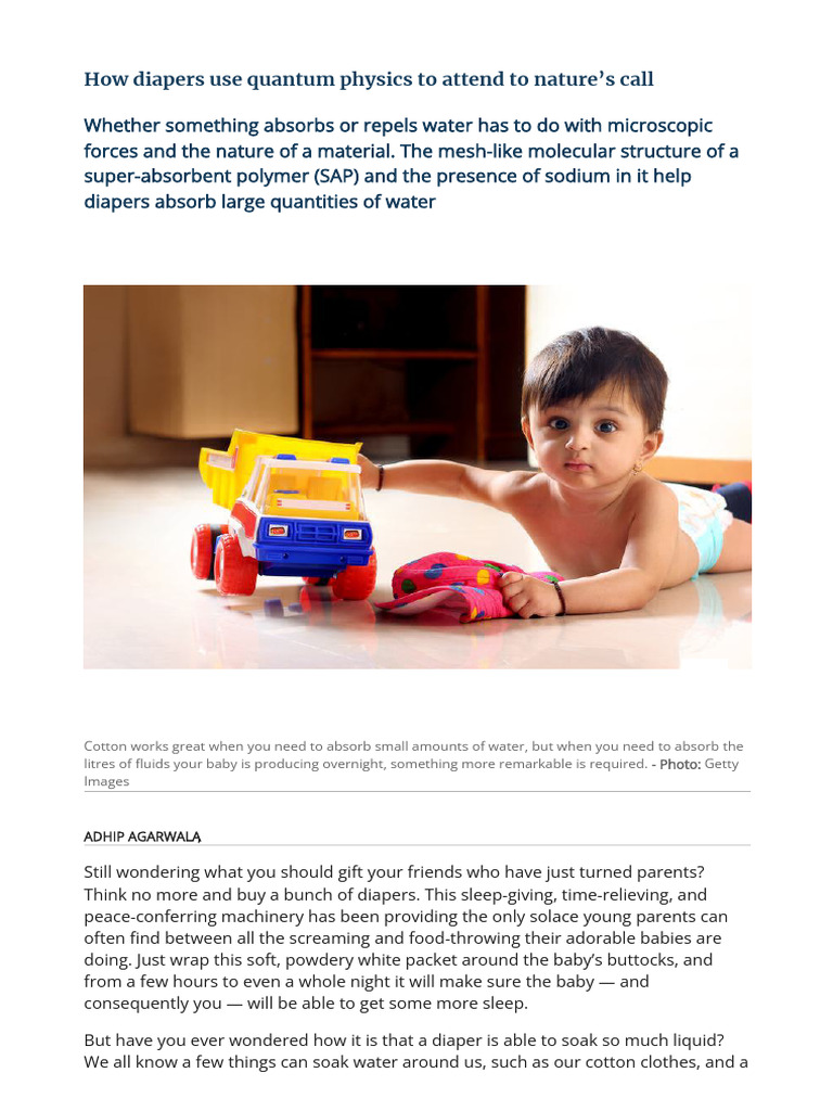 Diapers and Quantum Physics | PDF | Molecules | Ion