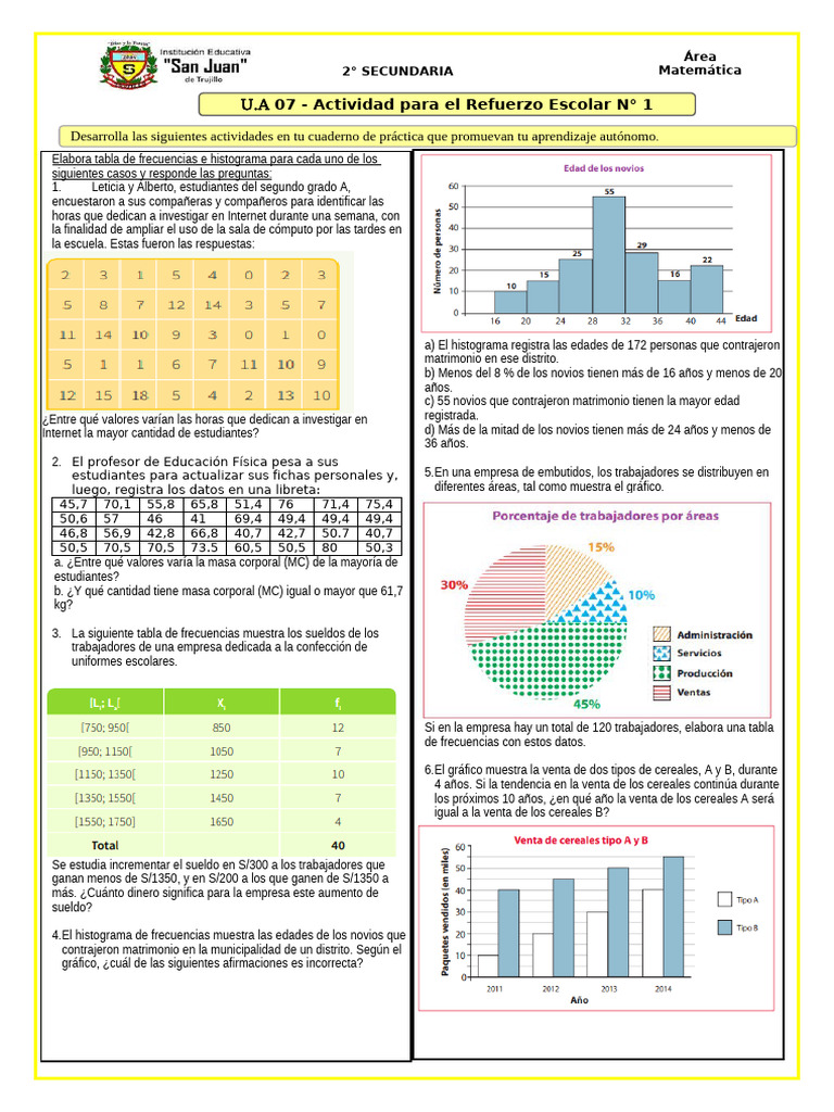 2° Ficha de Refuerzo 1 | PDF