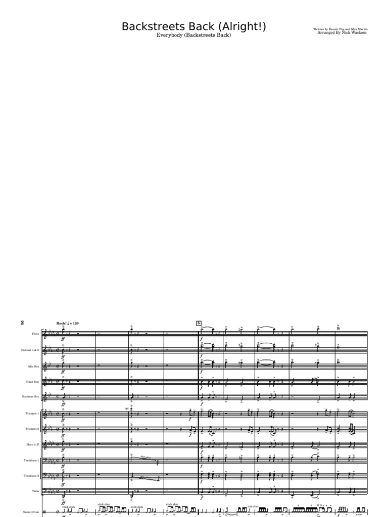 Everybody Backstreet Boys Backstreets Back Alright | PDF | Aerophones ...