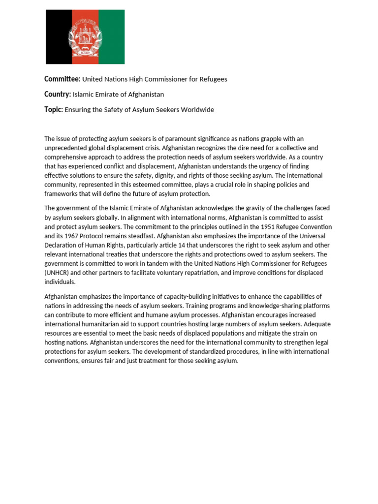 Global Asylum Seekers' Safety Initiatives | PDF | Palestinian Refugees ...