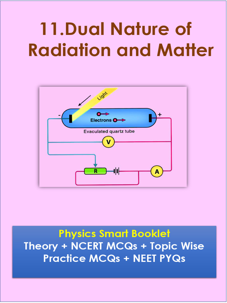 11.dual Nature of Radiation and Matter-F | PDF | Photoelectric Effect ...