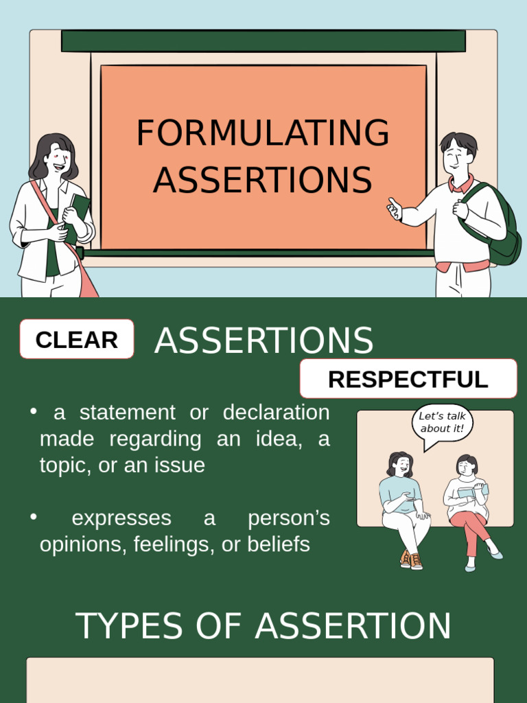 Formulating Assertions | PDF | Feeling | Self Esteem