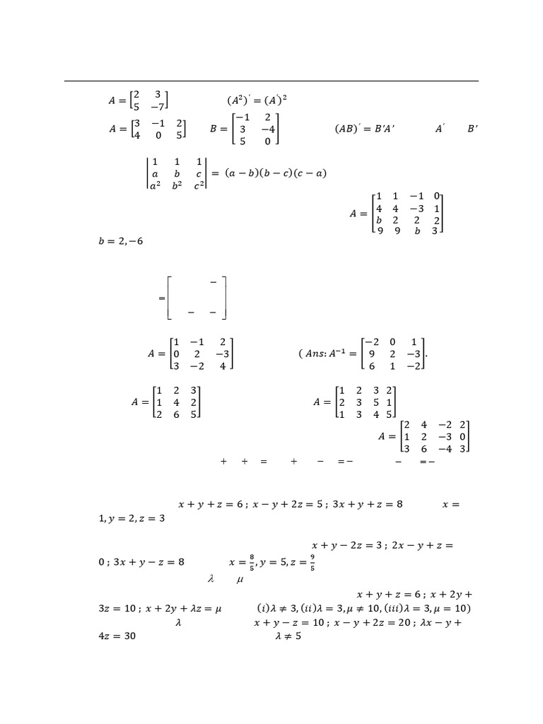 MTH 142 Assignment 2 Overview | PDF | Matrix (Mathematics) | Functions ...