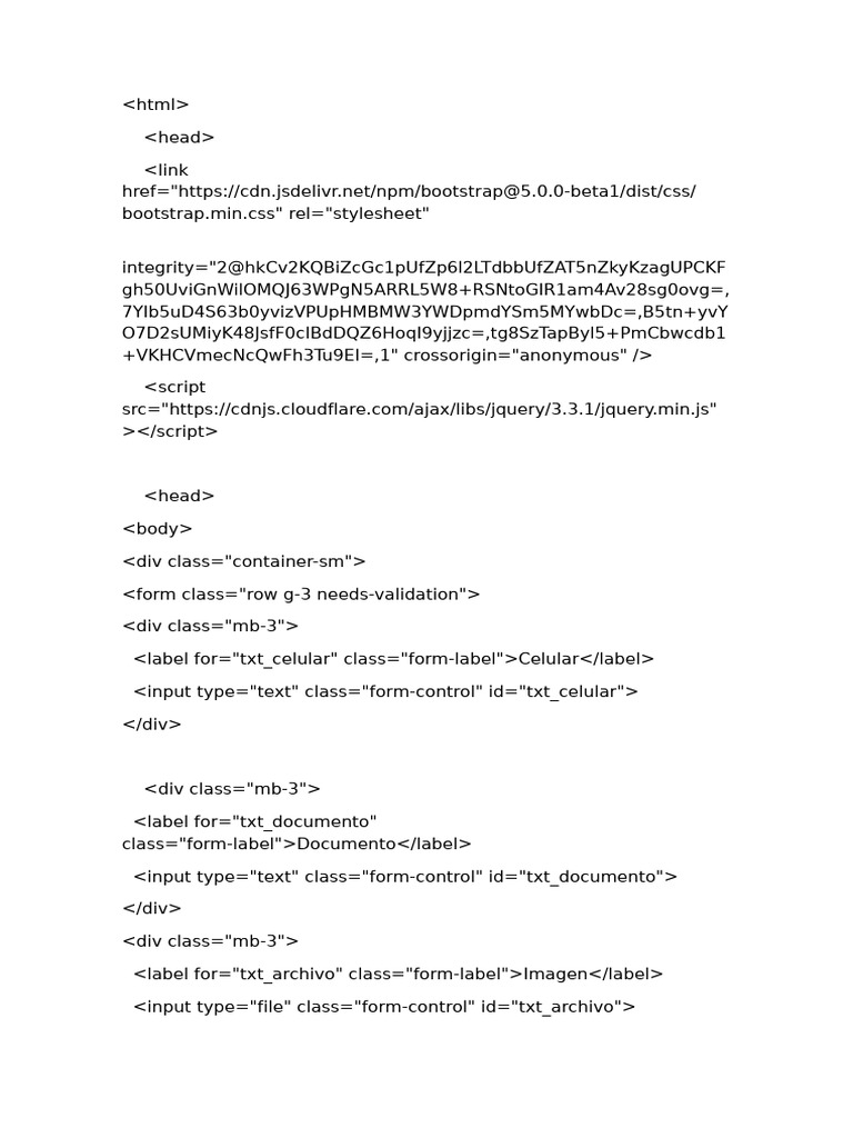 Codigo | PDF | Computers