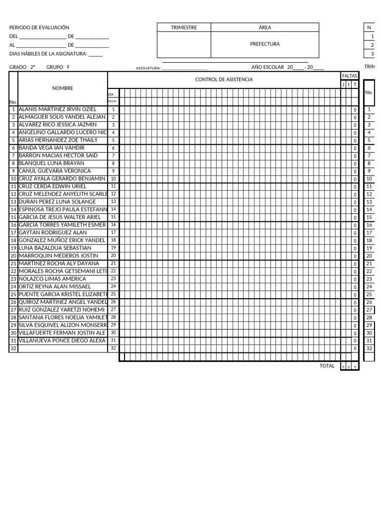 Registro 2°f Español 1er Trim | PDF | Academia