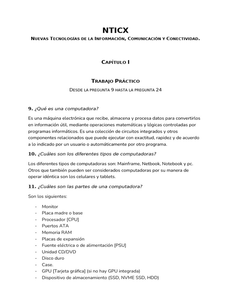 NTICx - TP | PDF | Almacenamiento de datos de la computadora | Disco duro