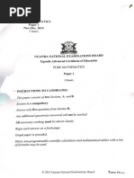 Matigo Mocks 2024 Uace MTC 1 Final | PDF | Ellipse | Mathematics