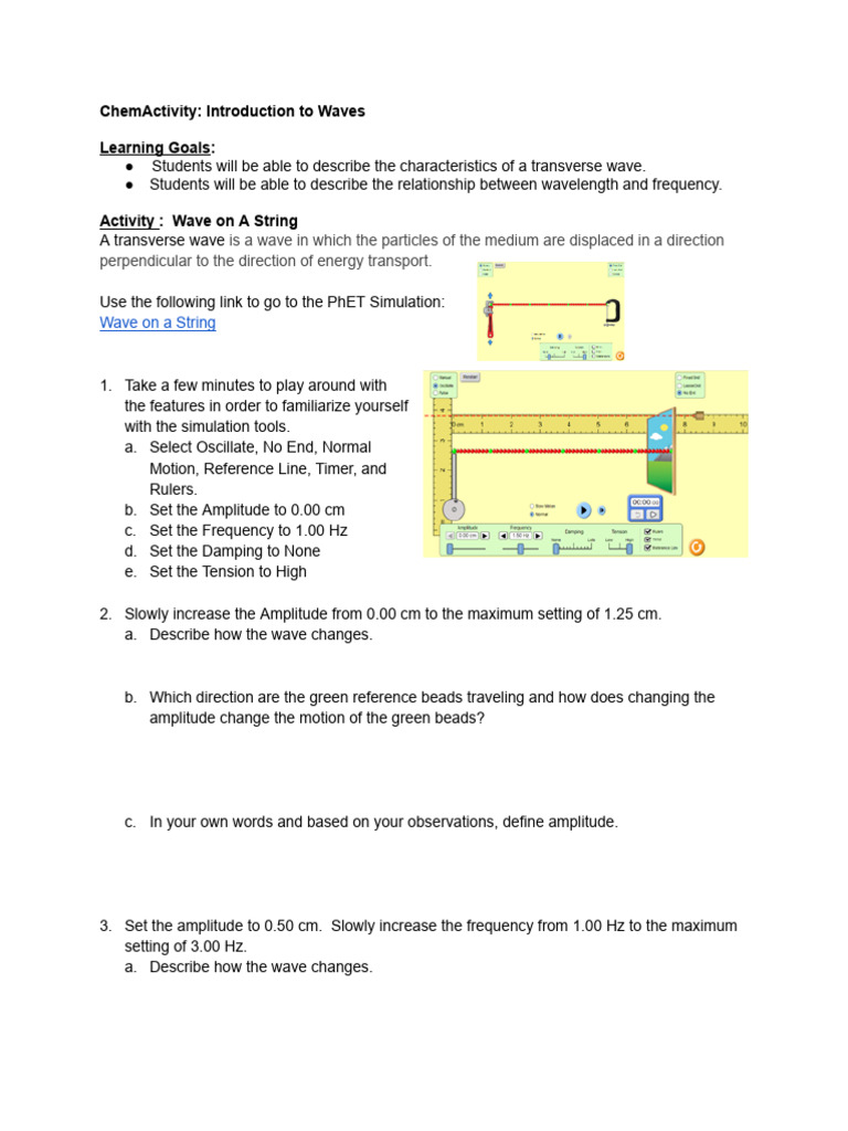 Unit 3 Introduction To Waves | PDF | Waves | Frequency