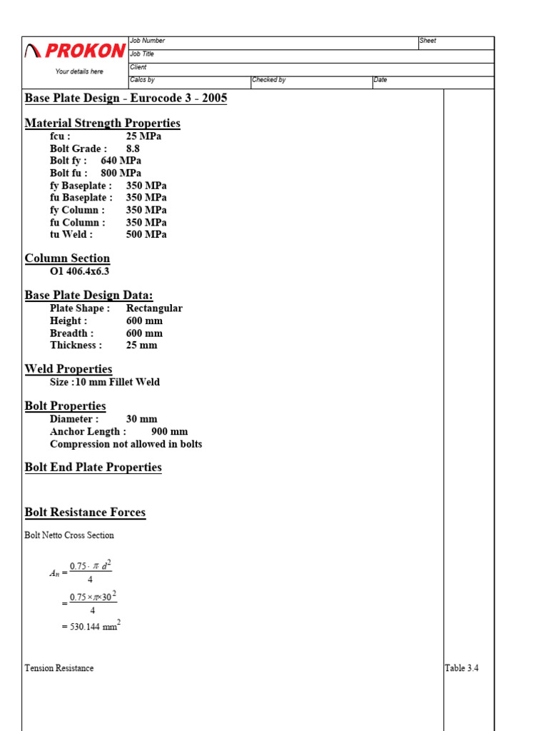 Calcul Final Ancore in Beton | PDF | Column | Applied And ...