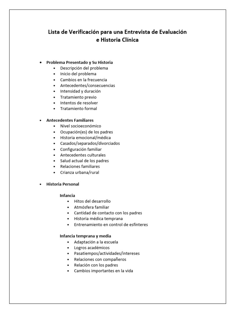 Historia Cl¡nica | PDF | Adultos | Psiquiatría