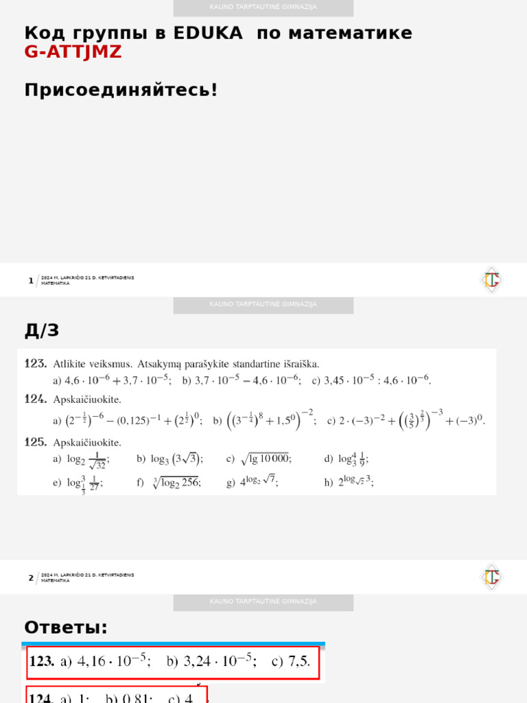 11a - 8 - Savybes - Logaritmai (1) 3 | PDF