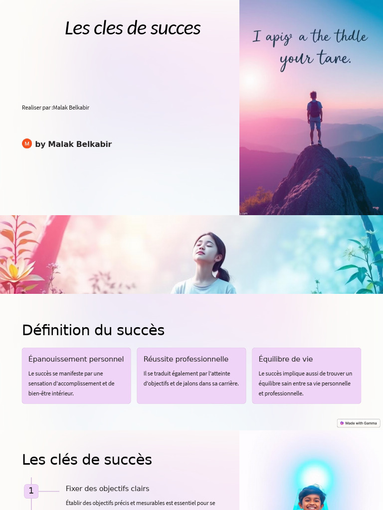 Les Cles Du Succes | PDF | Motivation | Motivant