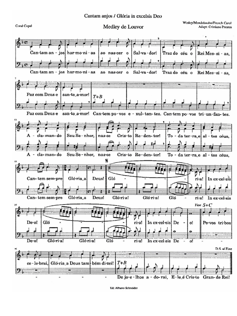 Cantam Anjos-Gloria in Excelsis Deo - WESLEY | PDF