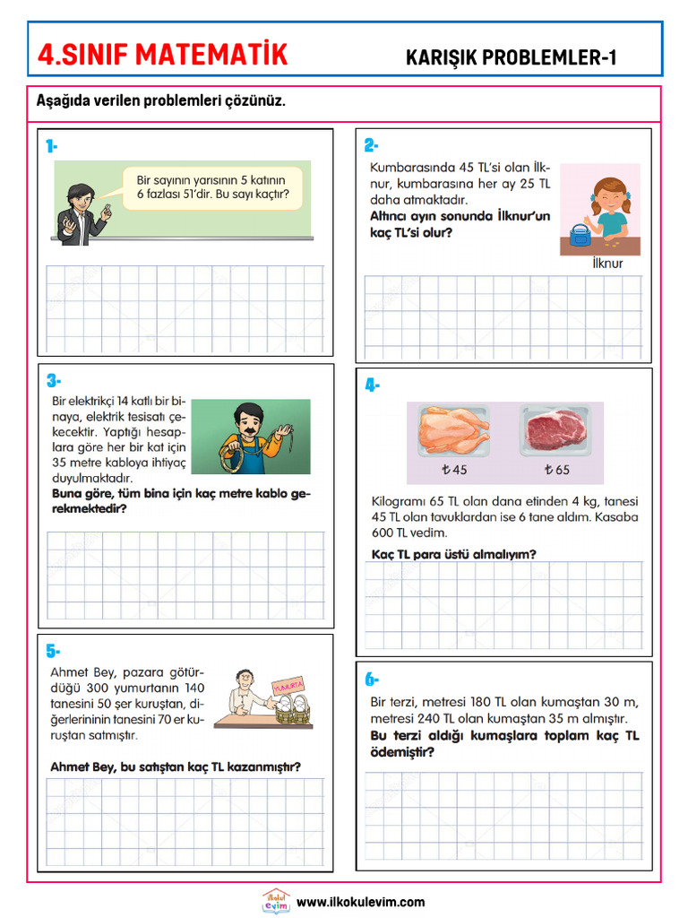 4.sinif Karisik Problemler | PDF