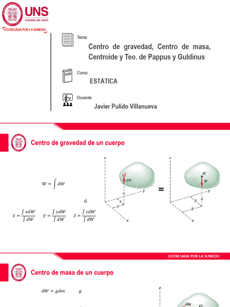 Clas Práct 4 - Centro de Gravedad. Centro de Masa. Centroide. Teo ...