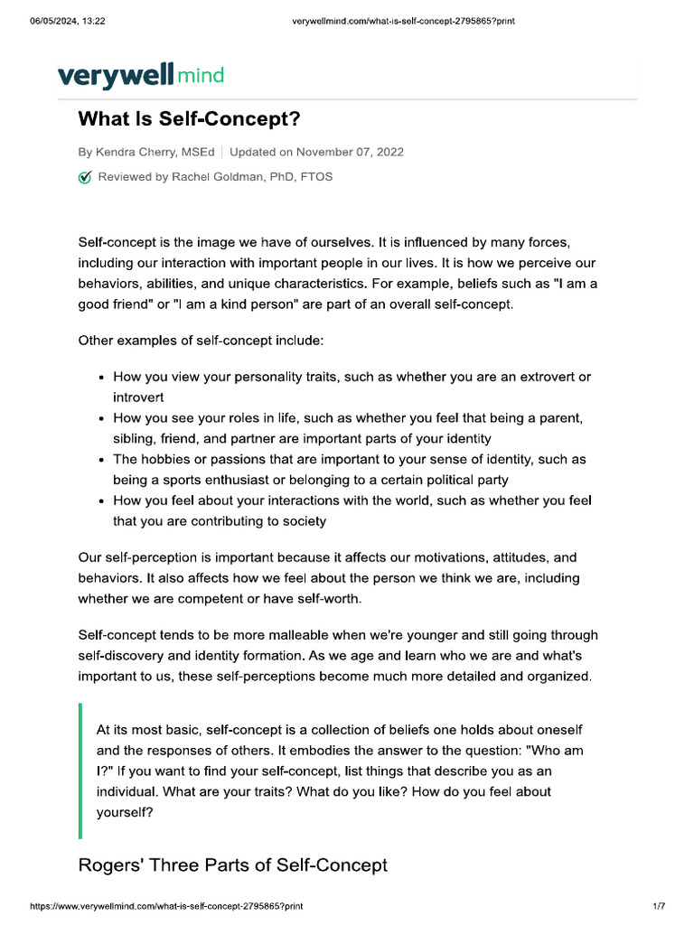 Cherry, 2022 Self Concept | PDF