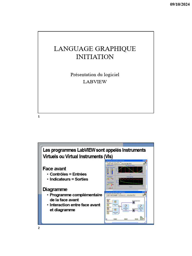 Introduction à LabVIEW et ses VIs | PDF | Structure de contrôle ...